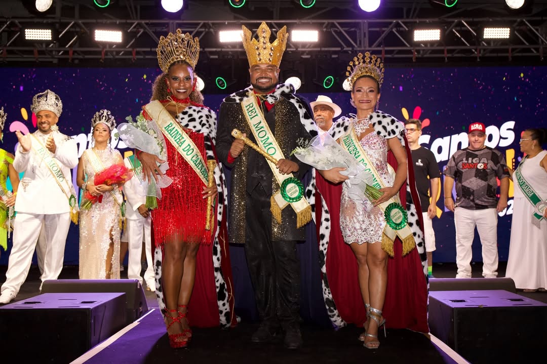 Santos define Rei Momo, Rainha e Princesa do Carnaval 2026 - Jornal da Orla